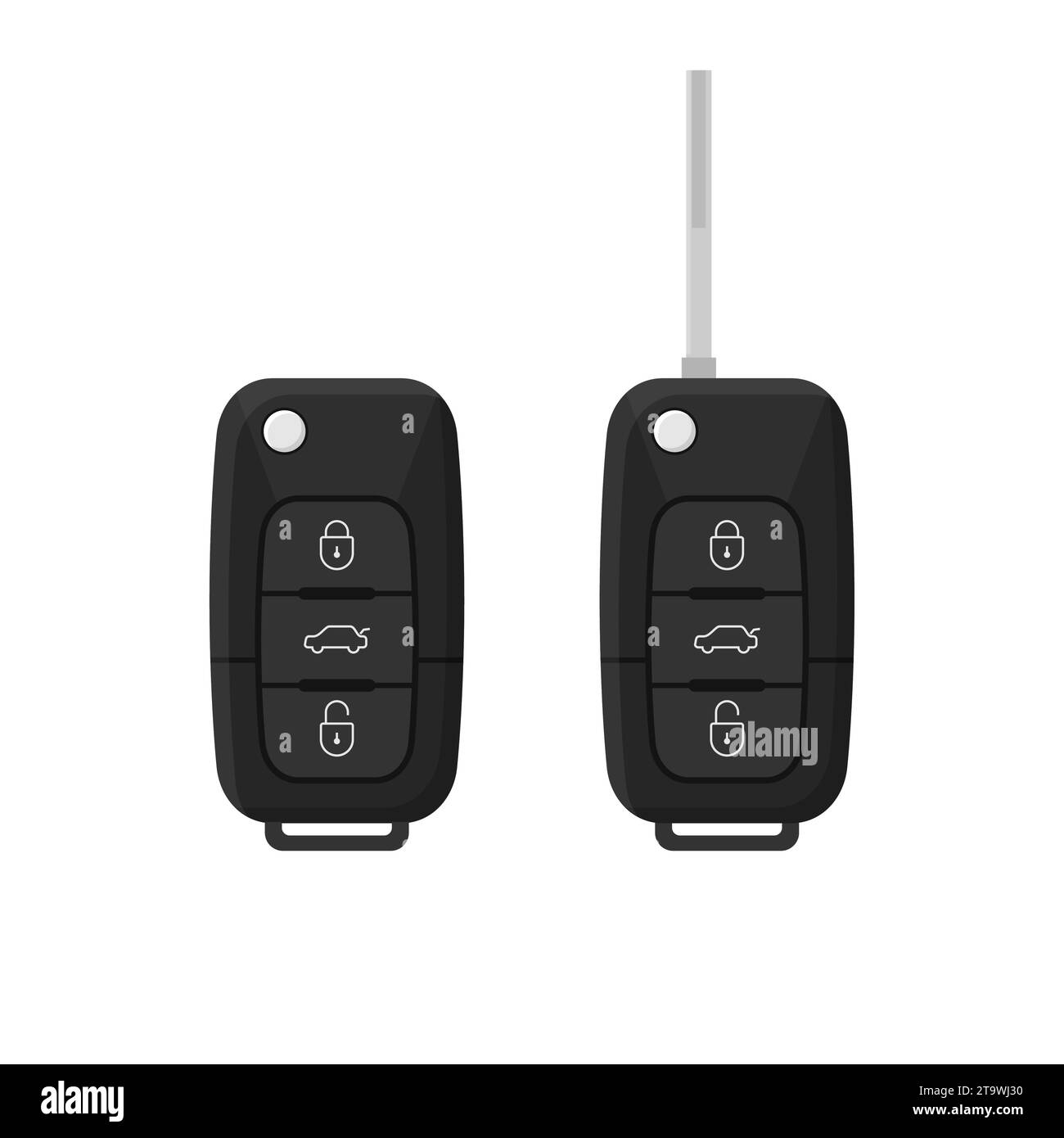Car remote key isolated on white background. Electronic car key and ... Car remote key isolated on white background. Electronic car key and ...