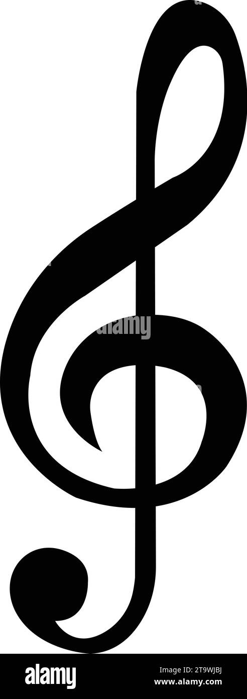 Music note flat icon, Music key symbol. song bites. sound tone notes ...