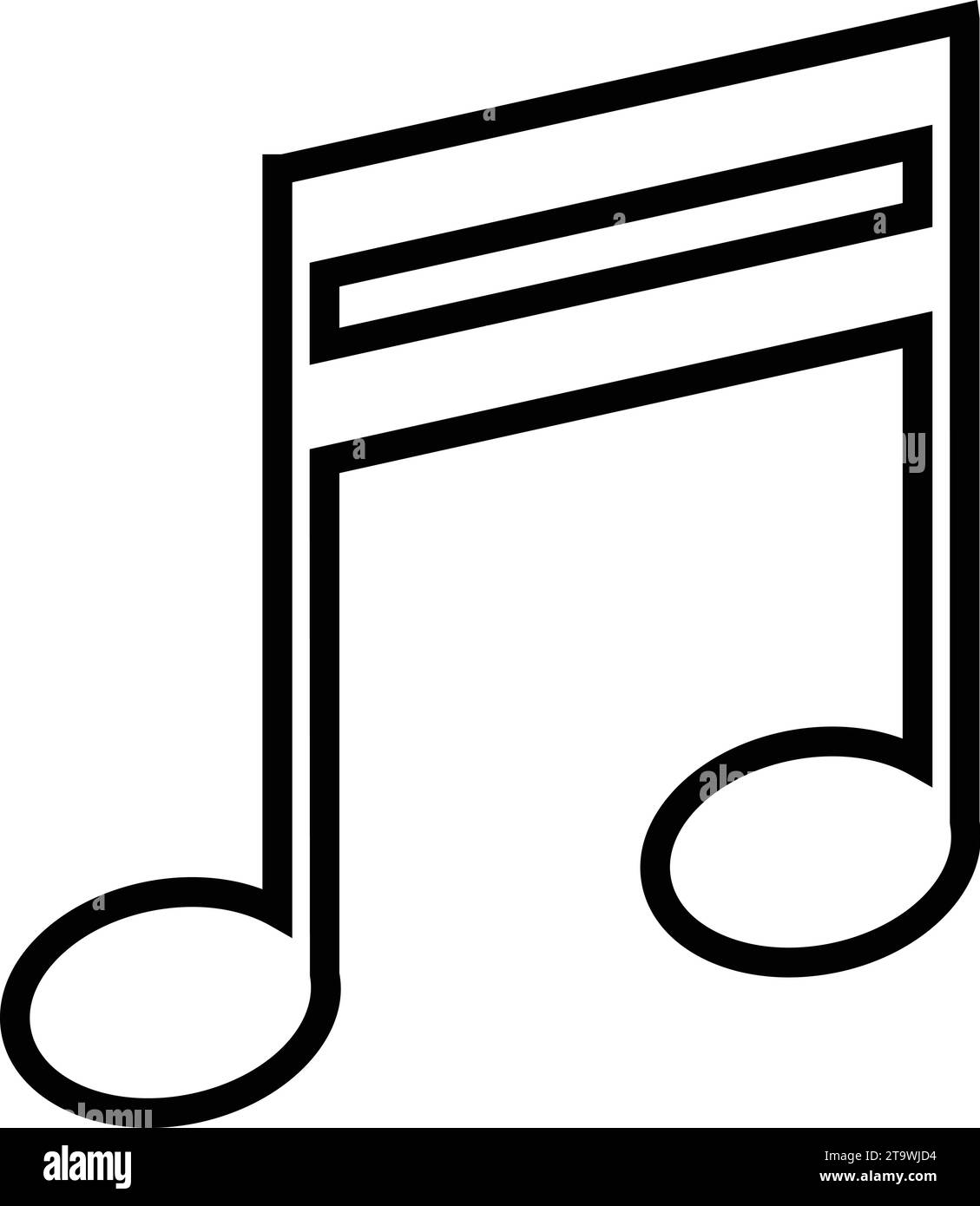 Music note line icon, Music key symbol. song bites. sound tone notes ...