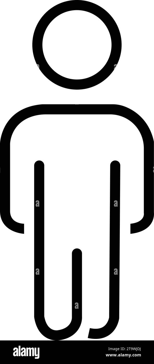 Kid boy line icon. children outline symbol. Baby young boy flat style ...