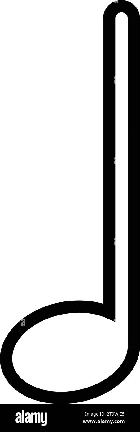 Music note line icon, Music key symbol. song bites. sound tone notes ...