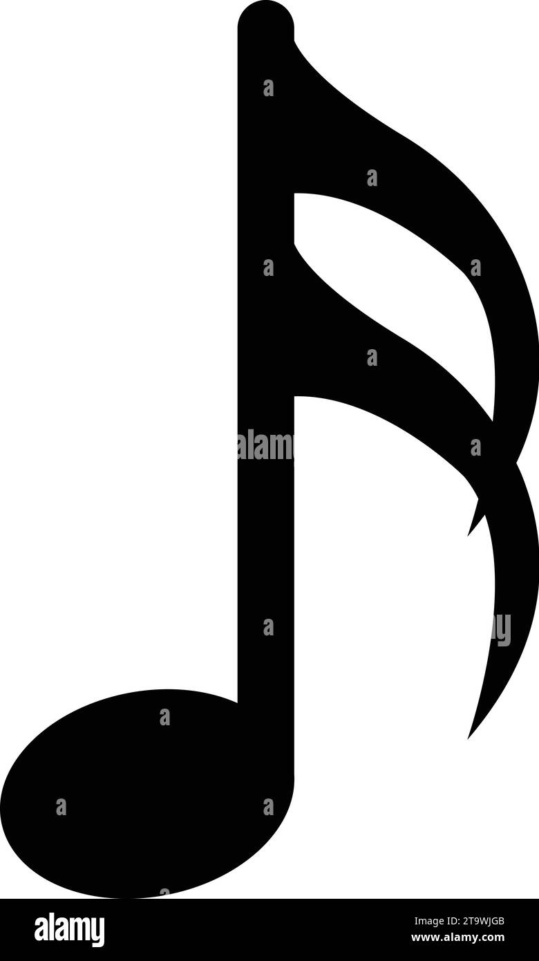 Music note flat icon, Music key symbol. song bites. sound tone notes ...