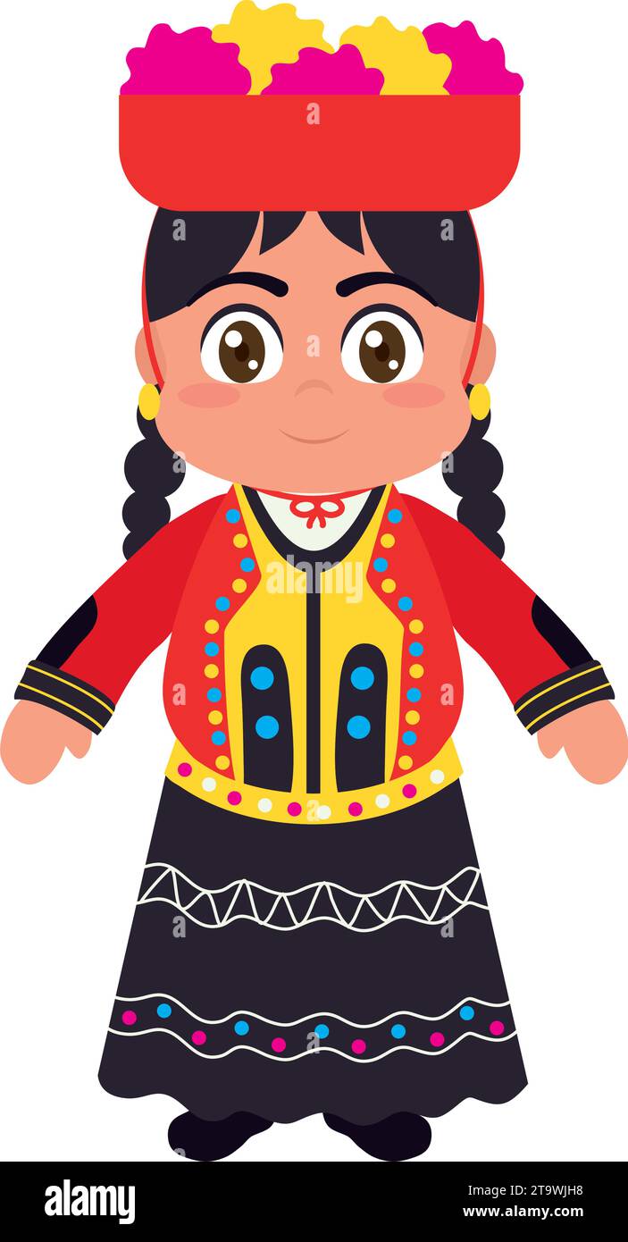 Peruvian woman Stock Vector Images - Alamy