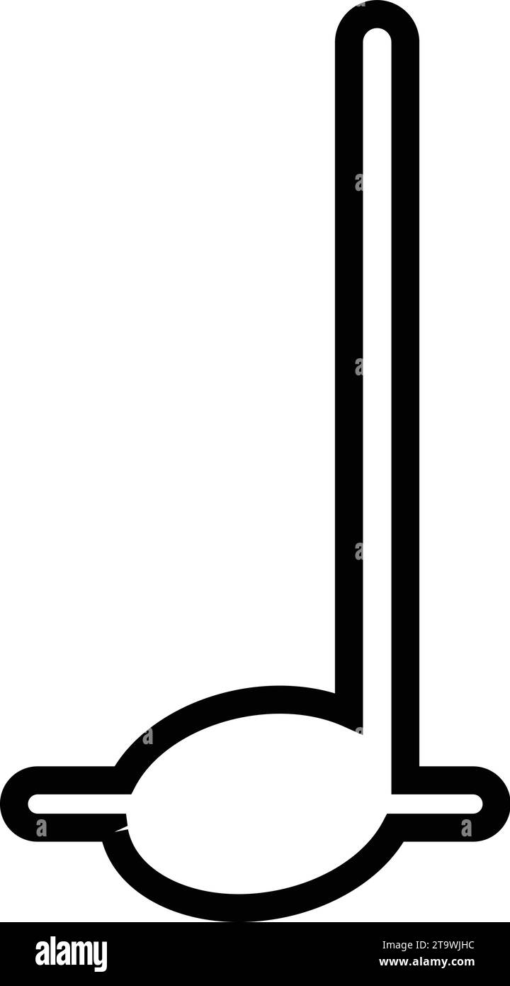 Music note line icon, Music key symbol. song bites. sound tone notes ...