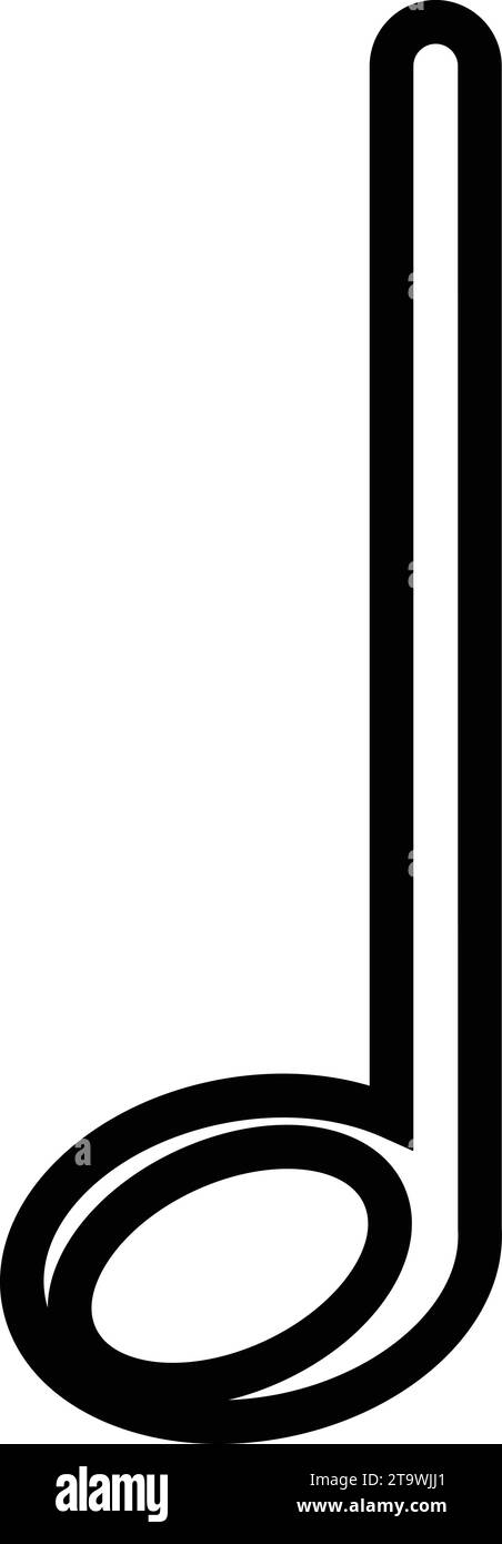 Music note line icon, Music key symbol. song bites. sound tone notes ...