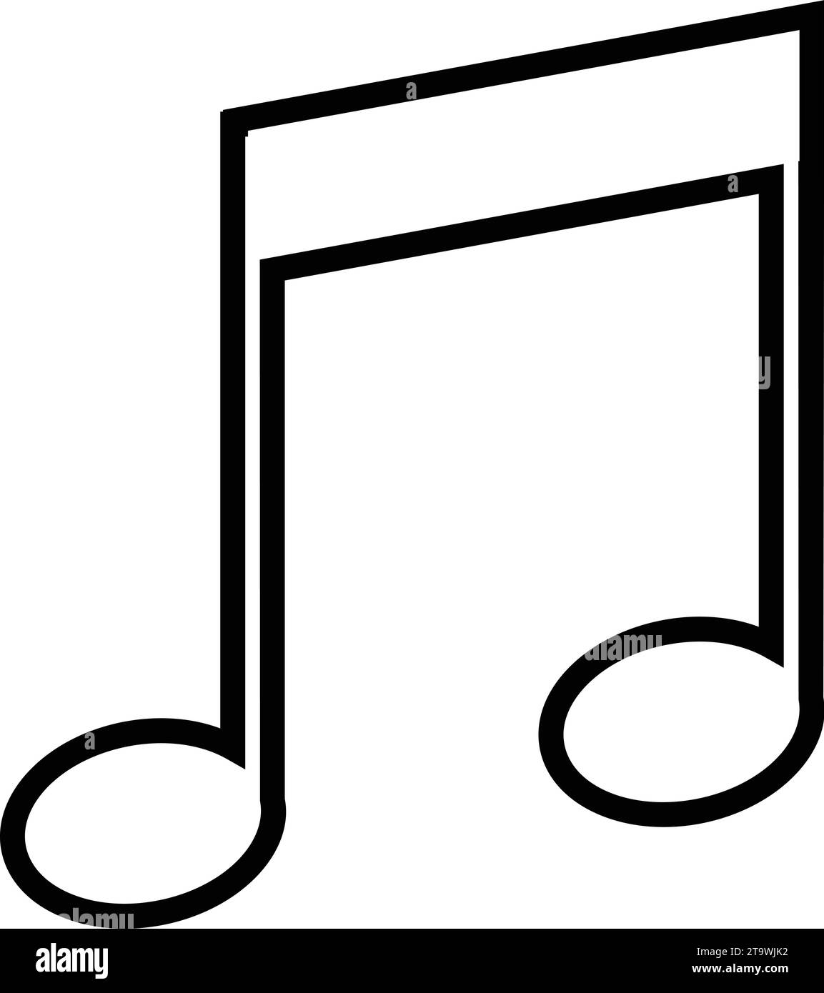 Music note line icon, Music key symbol. song bites. sound tone notes ...