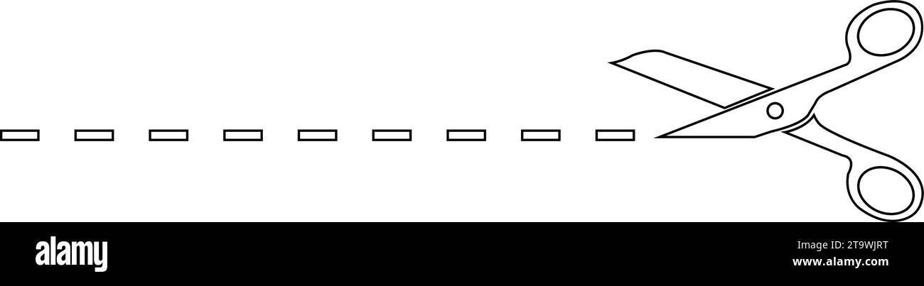 Scissors scissor cut out line hi-res stock photography and images - Alamy