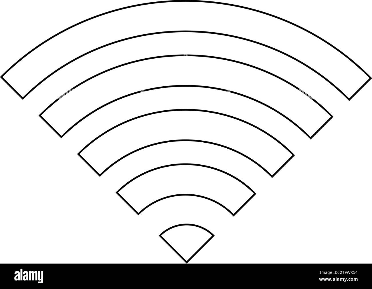 WiFi wireless internet signal line icon symbol. Connect of network. Bar ...