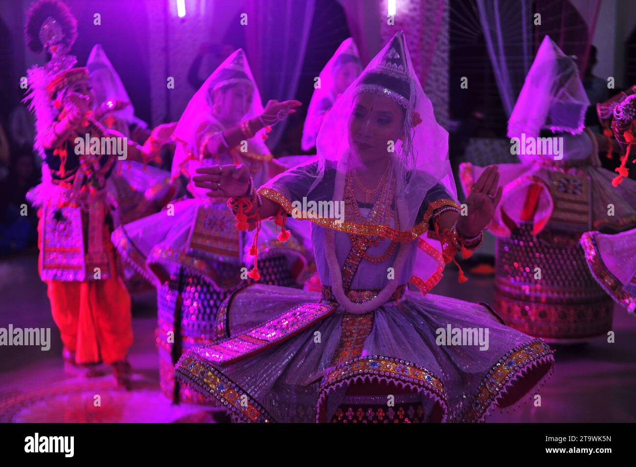 Sylhet, Bangladesh. 26th Nov, 2023. Manipuri Girls costume traditional ...