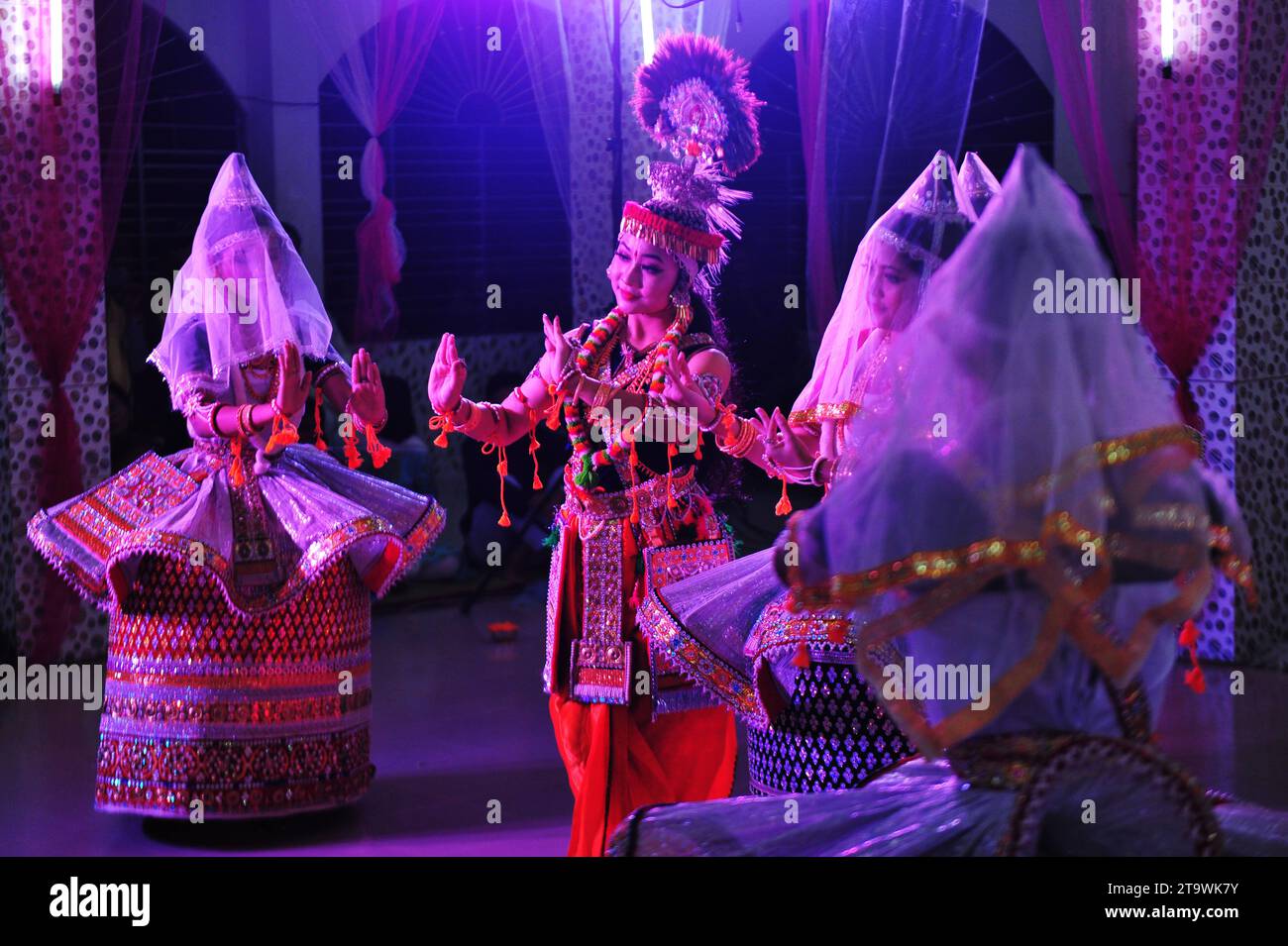 Sylhet, Bangladesh. 26th Nov, 2023. Manipuri Girls costume traditional ...