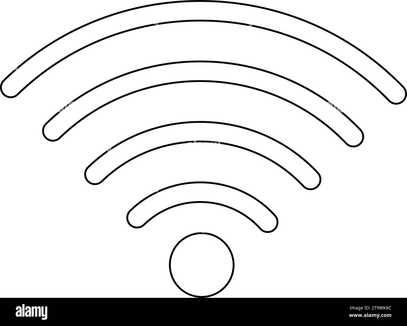 WiFi wireless internet signal line icon symbol. Connect of network. Bar ...