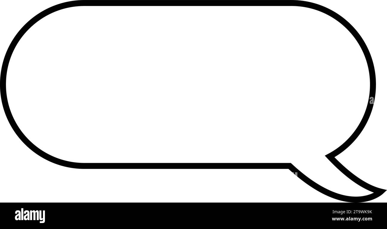 Line Speech Bubble. Talk bubble. Speak bubble text, chatting box, Empty ...