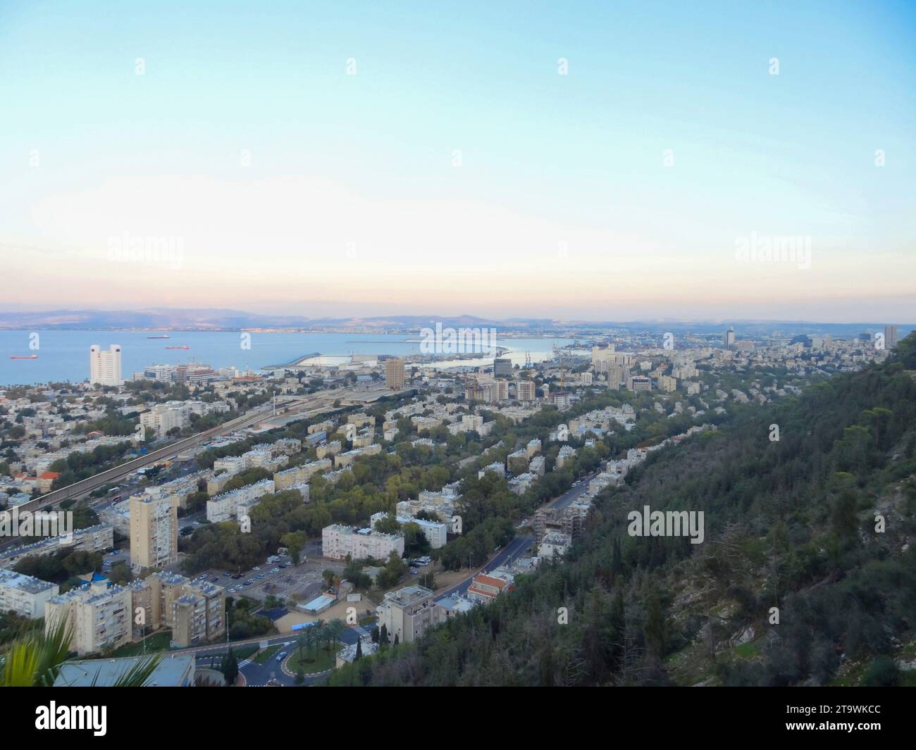 Aerial view of haifa modern port hi-res stock photography and images ...