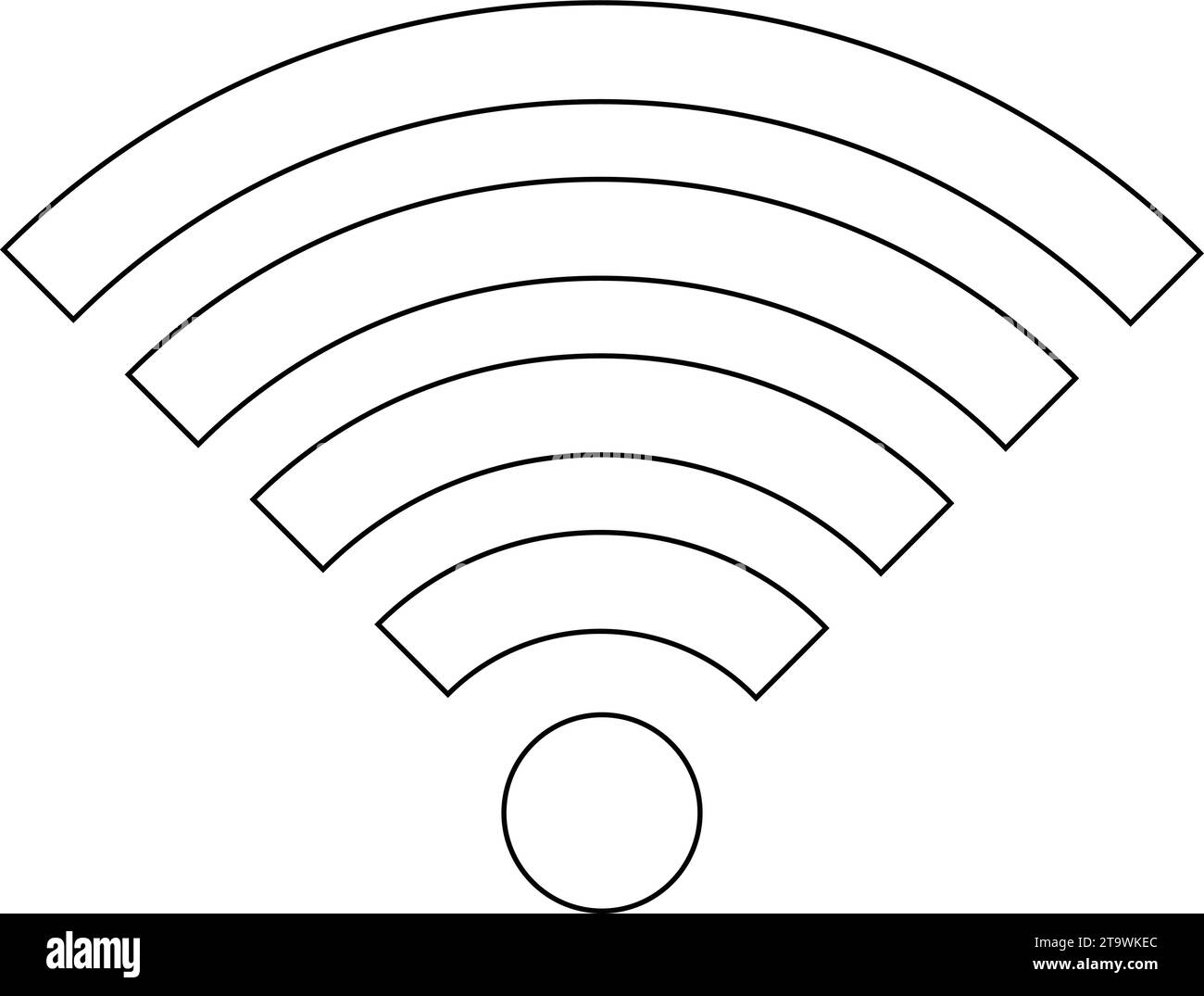 WiFi wireless internet signal line icon symbol. Connect of network. Bar ...