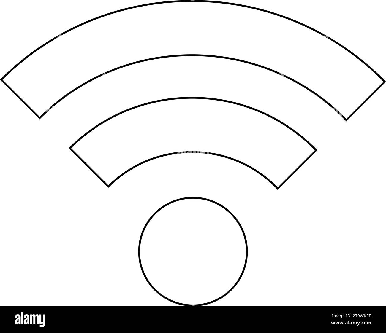 WiFi wireless internet signal line icon symbol. Connect of network. Bar ...