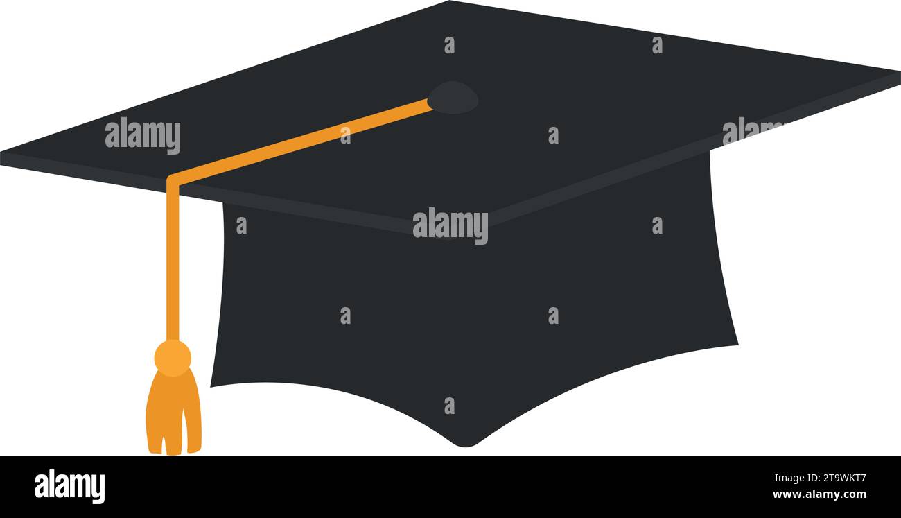 graduation cap of black color Stock Vector Image & Art - Alamy
