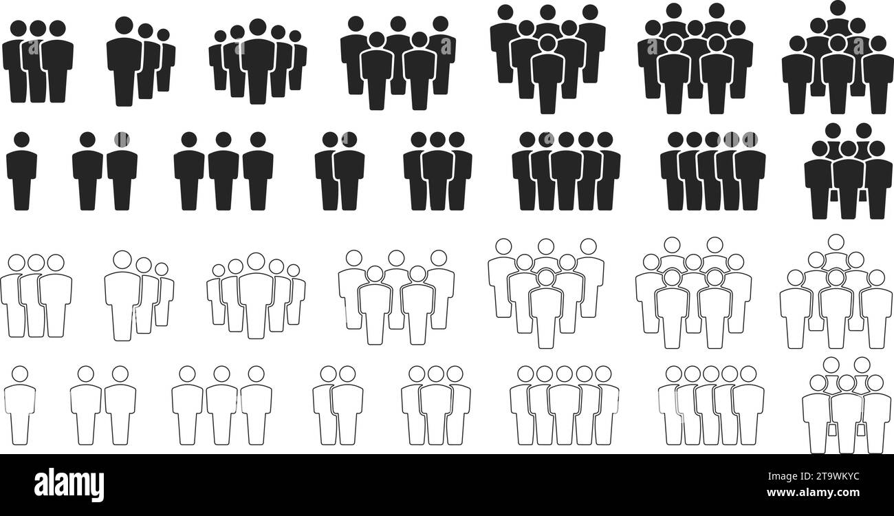 Team icons set. People .Group of people icons. crowed symbol Vector ...