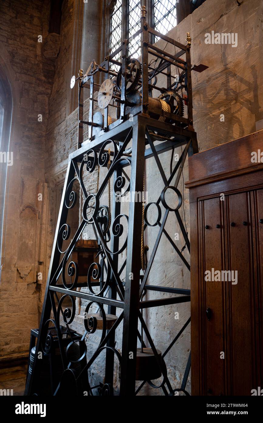 The turret clock, St. John the Baptist Church, Burford, Oxfordshire ...