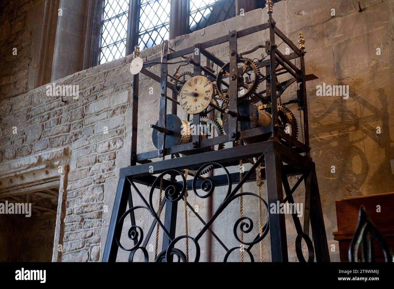 The turret clock, St. John the Baptist Church, Burford, Oxfordshire ...