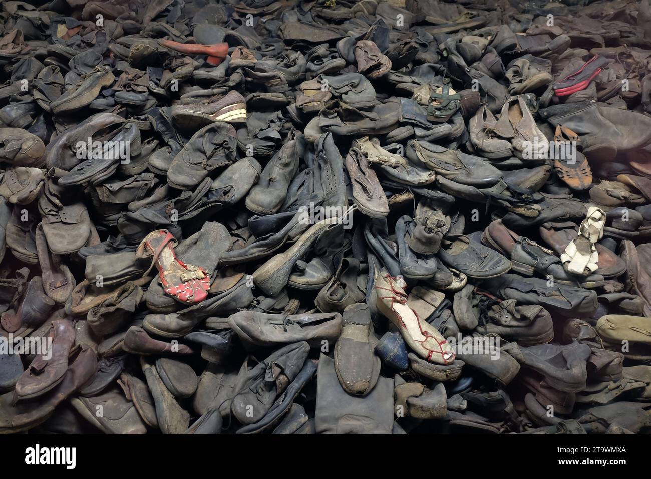 Old worn shoes in an endless pile hi-res stock photography and images ...