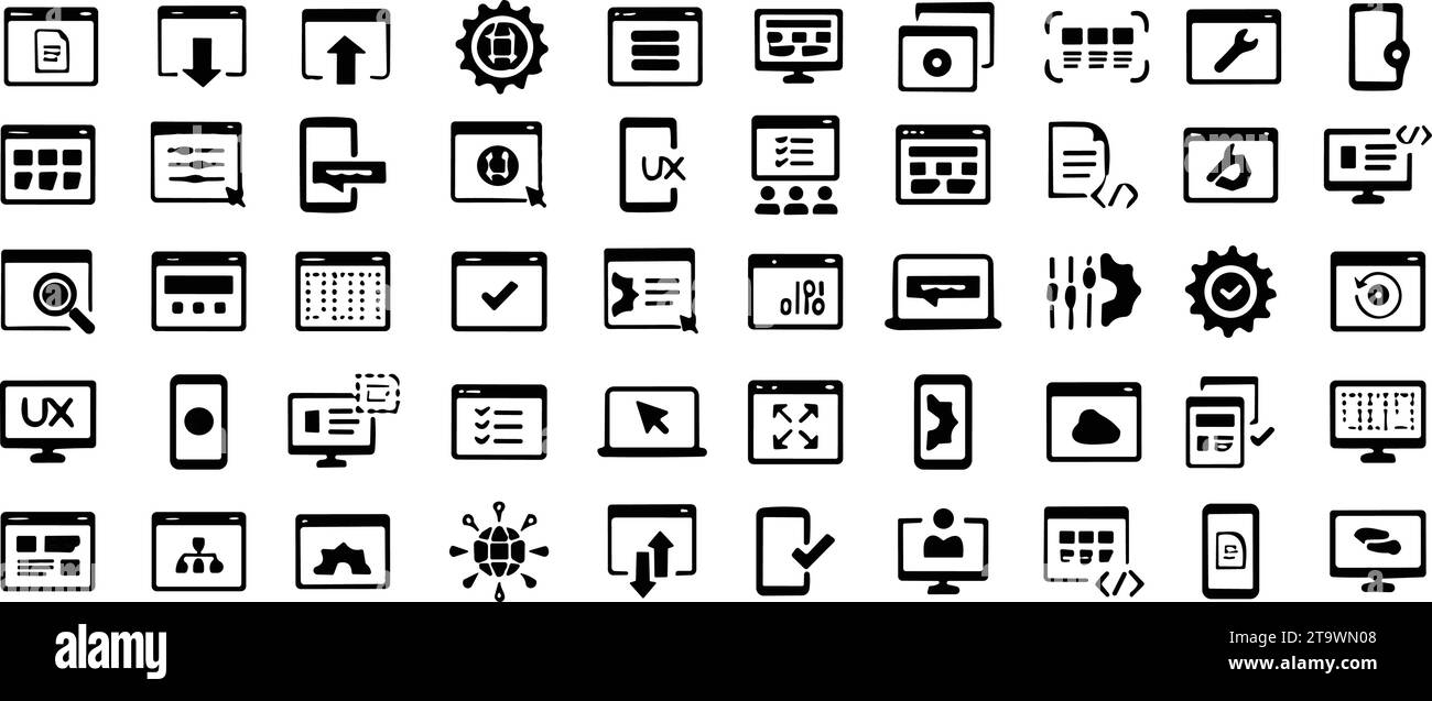 Web Basic icons. Interface, internet, workflow. website interface icons ...