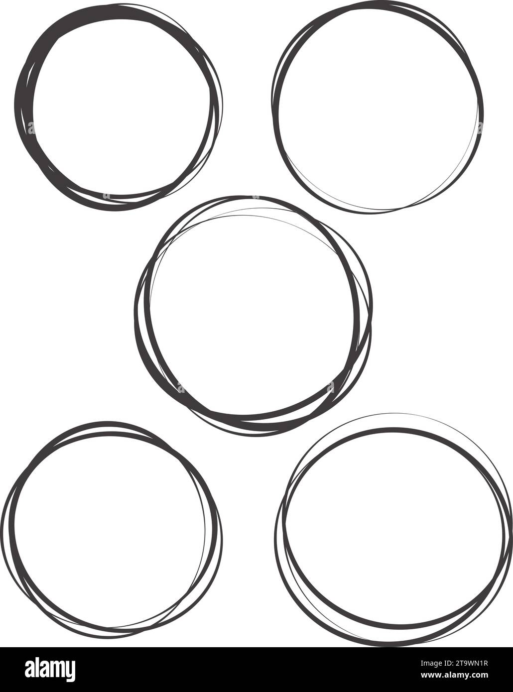 Hand drawn pencil circles Cut Out Stock Images & Pictures - Alamy