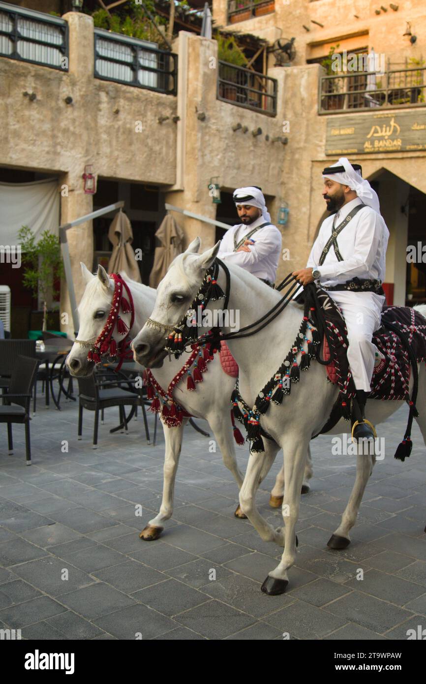 Qatar, Doha, Souk Waqif, horse riders, horses, people Stock Photo - Alamy