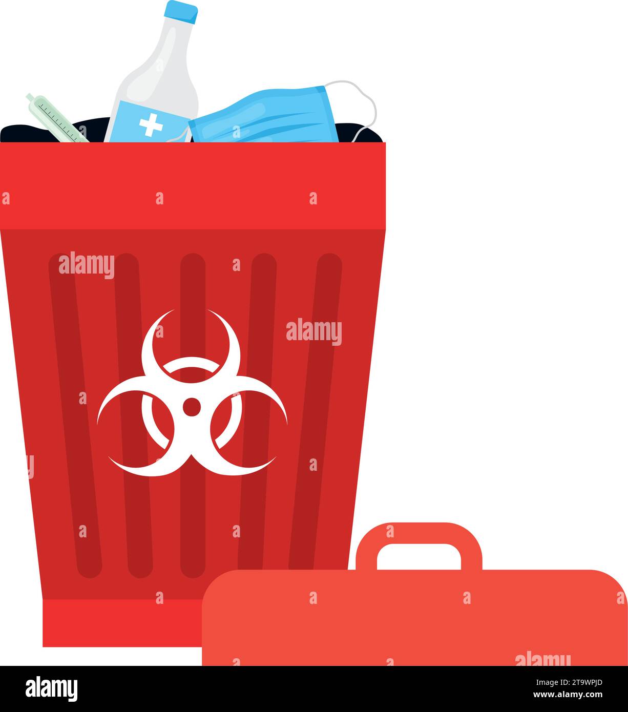 toxic trash bin illustration Stock Vector Image & Art - Alamy