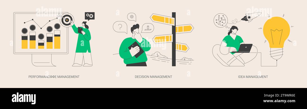 Business efficiency abstract concept vector illustrations Stock Vector ...