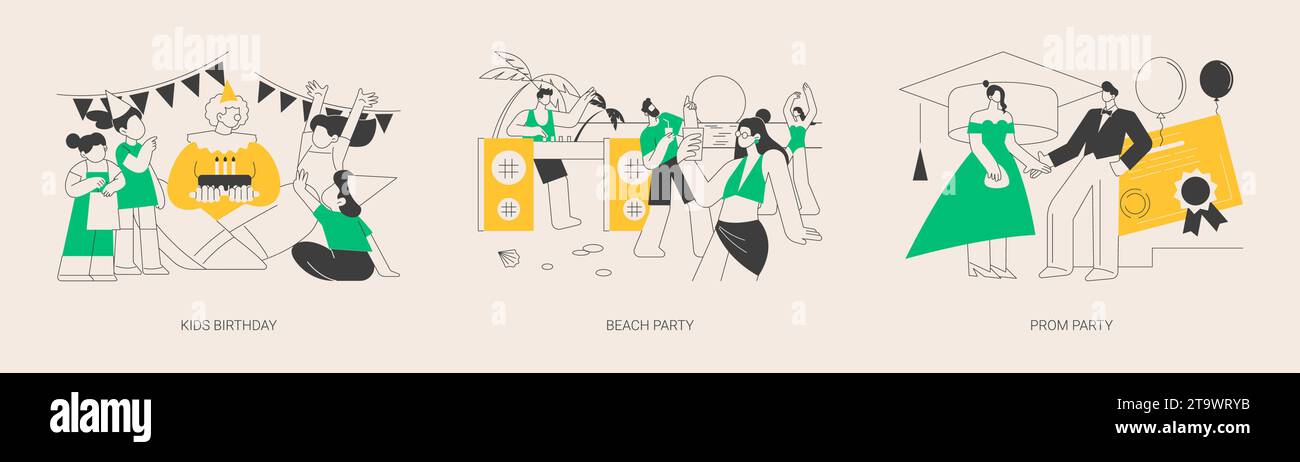 Party celebration abstract concept vector illustrations Stock Vector ...