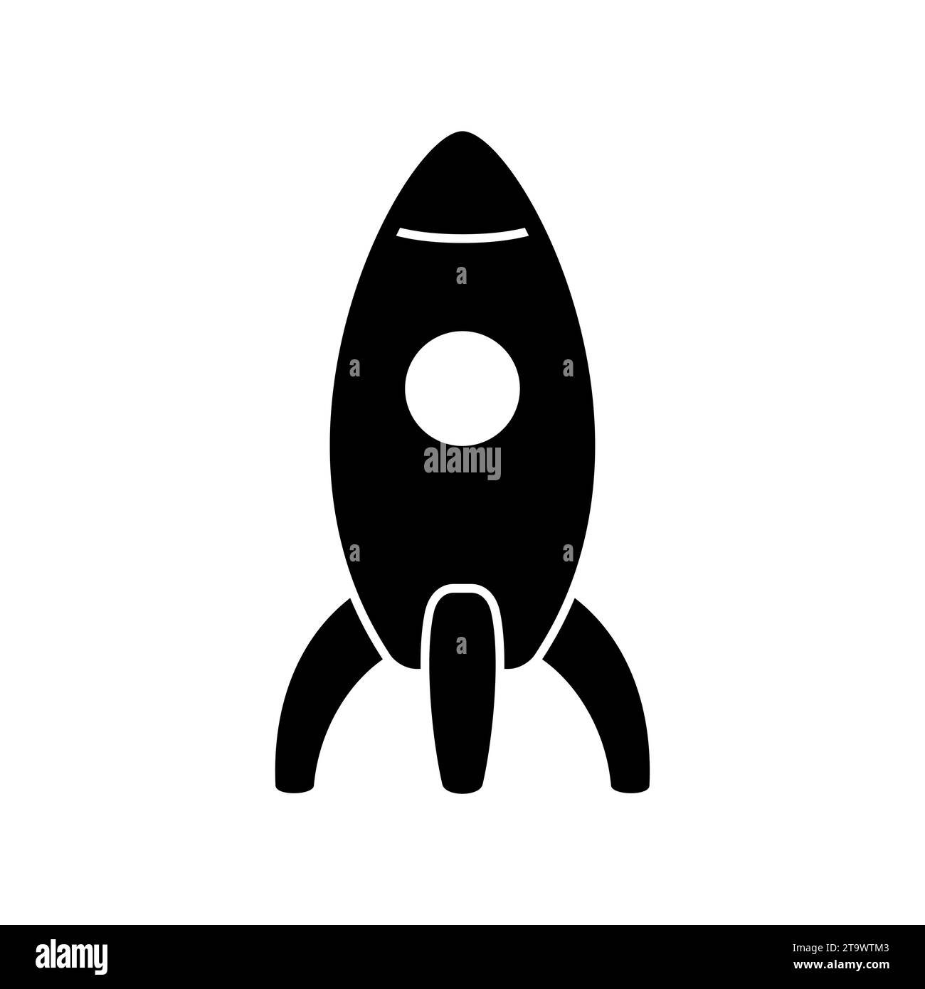 Rocket space ship icon isolated on white background. Aircraft for ...