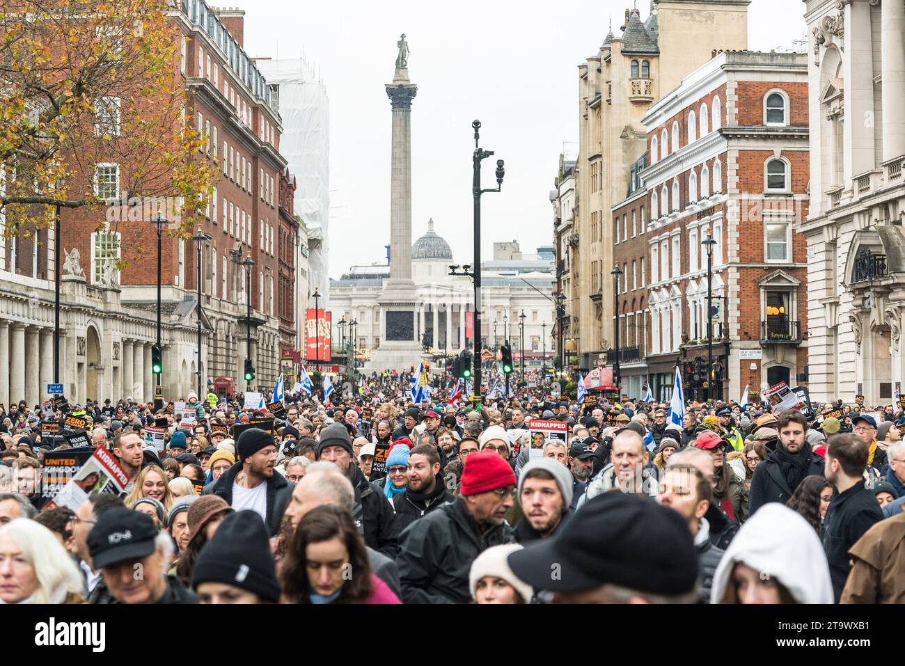 March against antisemitism, tens of thousands people protest against a ...