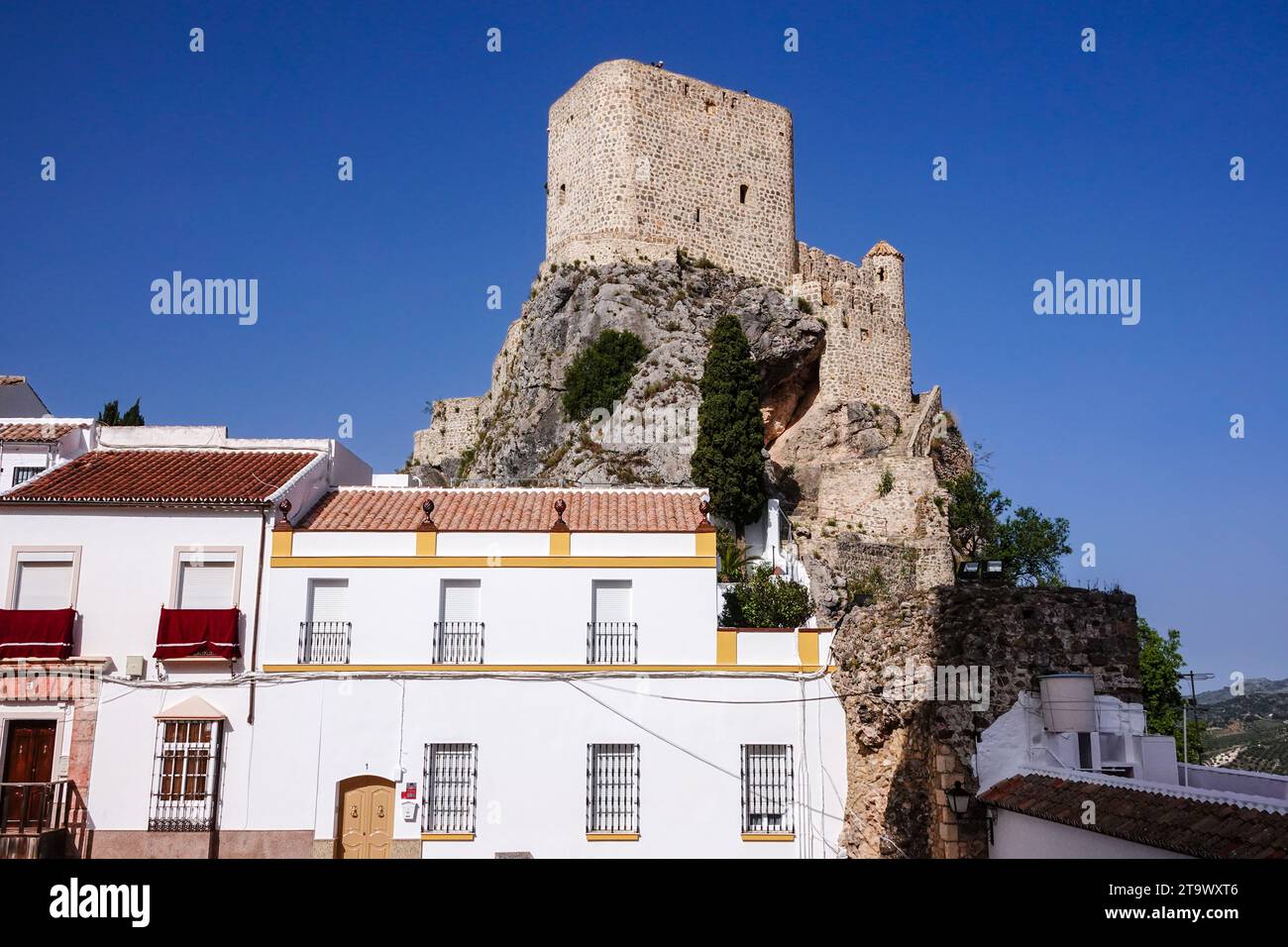 The Castle of Olvera, a Moorish castle build by Arabs in the 12th ...