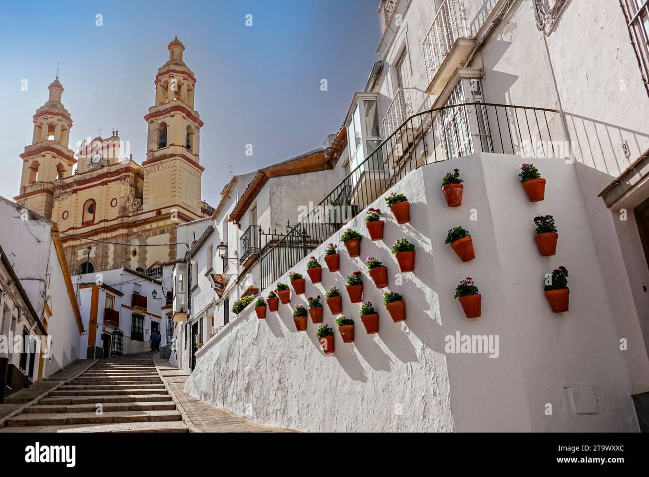 The Our Lady of the Incarnation parish church dominating the Pueblo ...