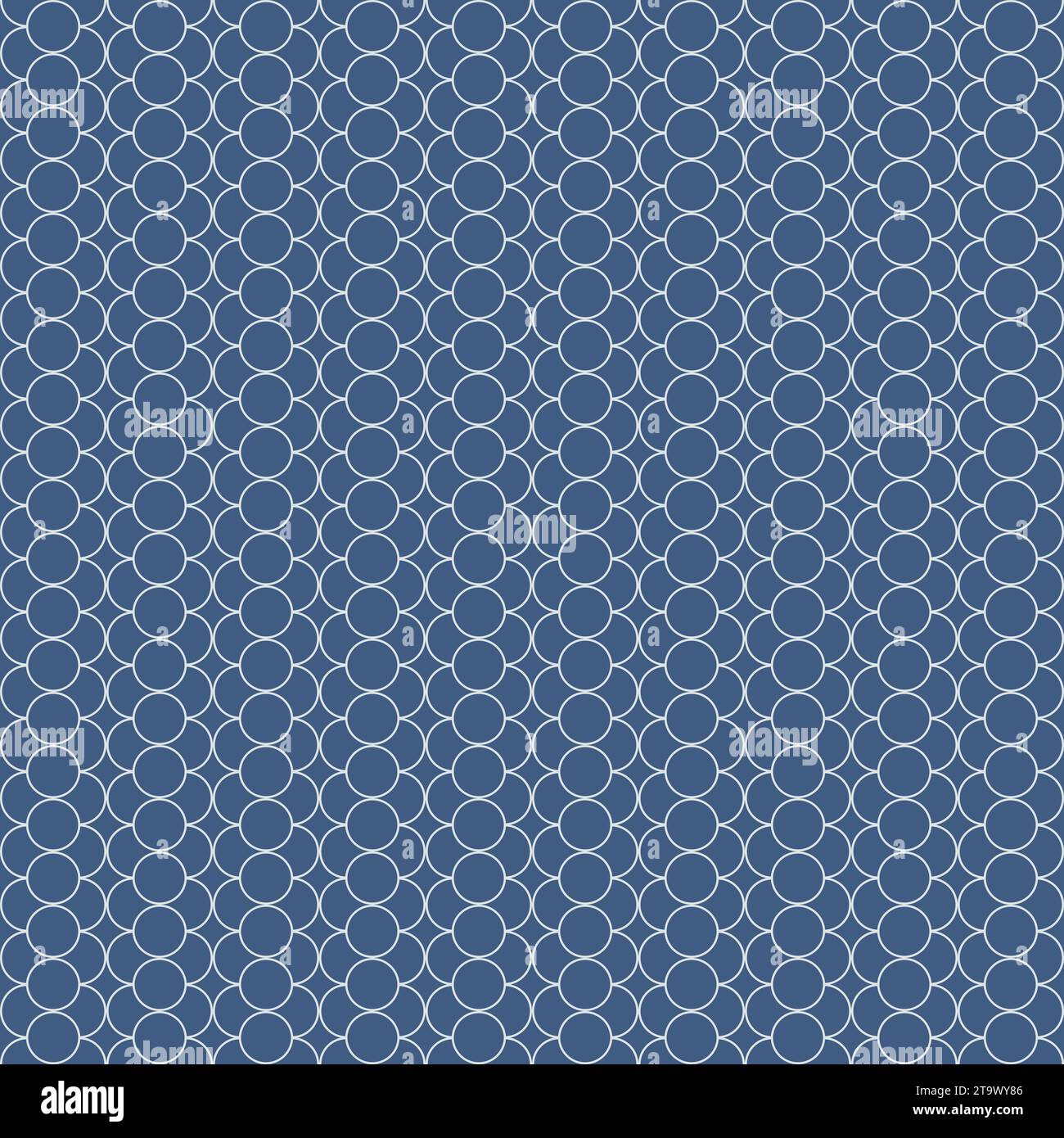 White circle mesh on denim blue background. Geometric structured ...