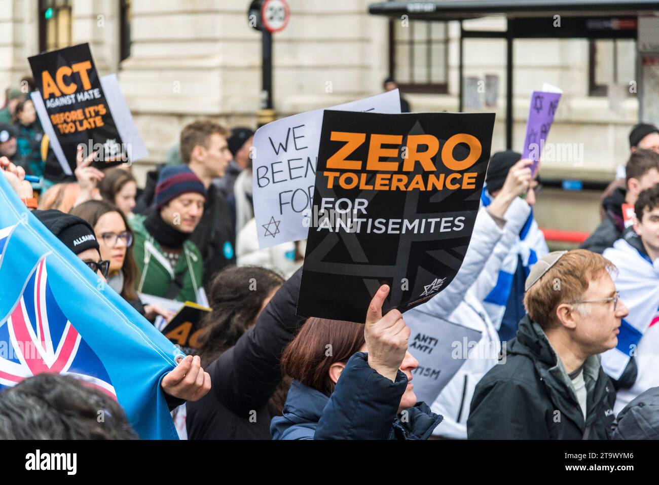 Zero tolerance for Antisemitism, March against antisemitism, tens of ...