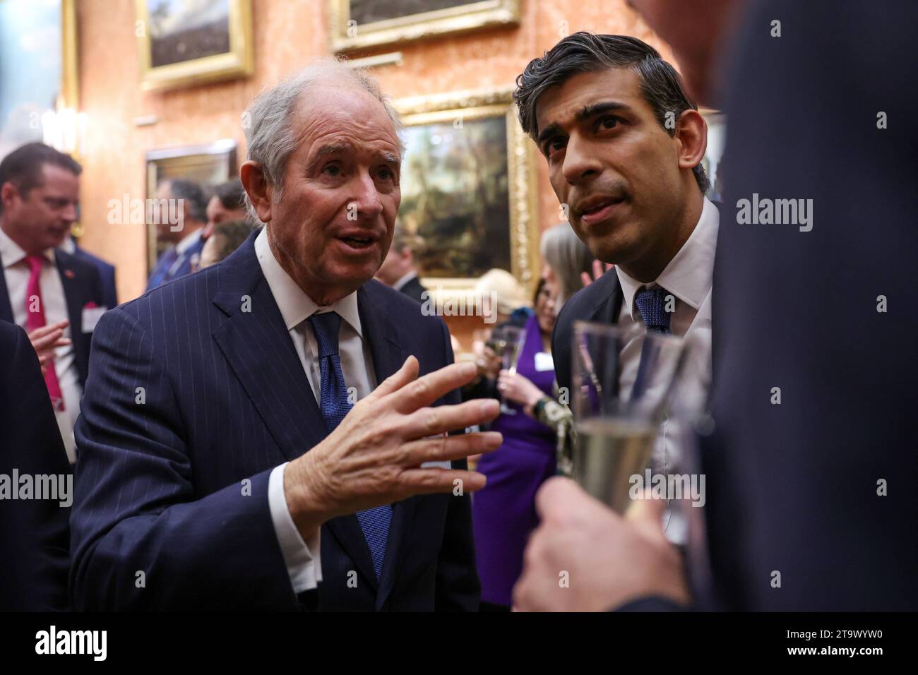 Prime Minister Rishi Sunak speaks with CEO of Blackstone Stephen A ...