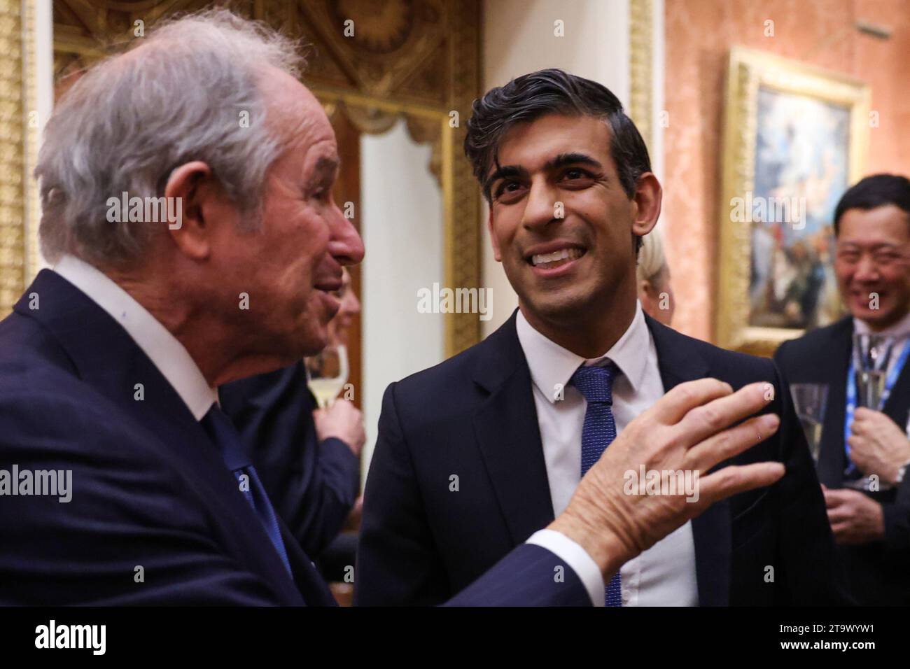 Prime Minister Rishi Sunak speaks with CEO of Blackstone Stephen A ...