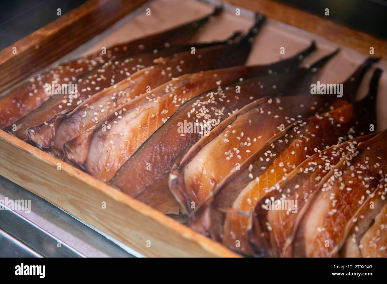 Ito, Japan; 1st October 2023: Fish at a Dried Fish shop in Ito City ...