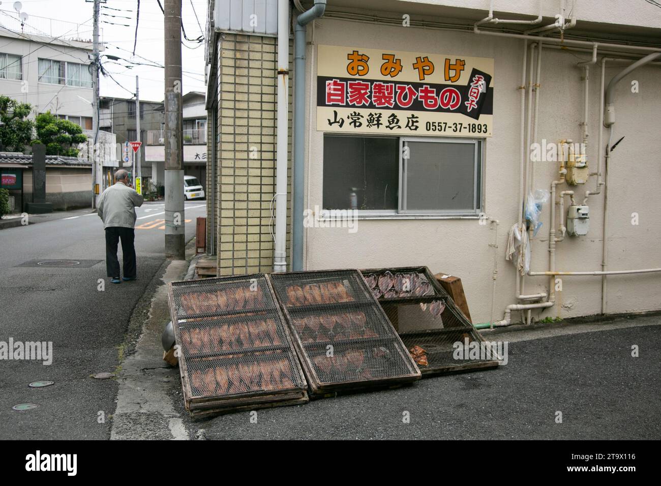 Ito, Japan; 1st October 2023: Fish at a Dried Fish shop in Ito City ...