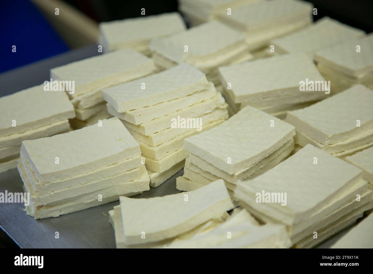 Fresh tofu portions to sell at a Tofu Shop in Shizuoka, Japan Stock ...