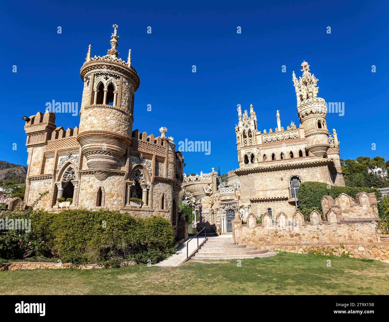 Exterior facade of Castillo de Colomares monument, in the form of a ...