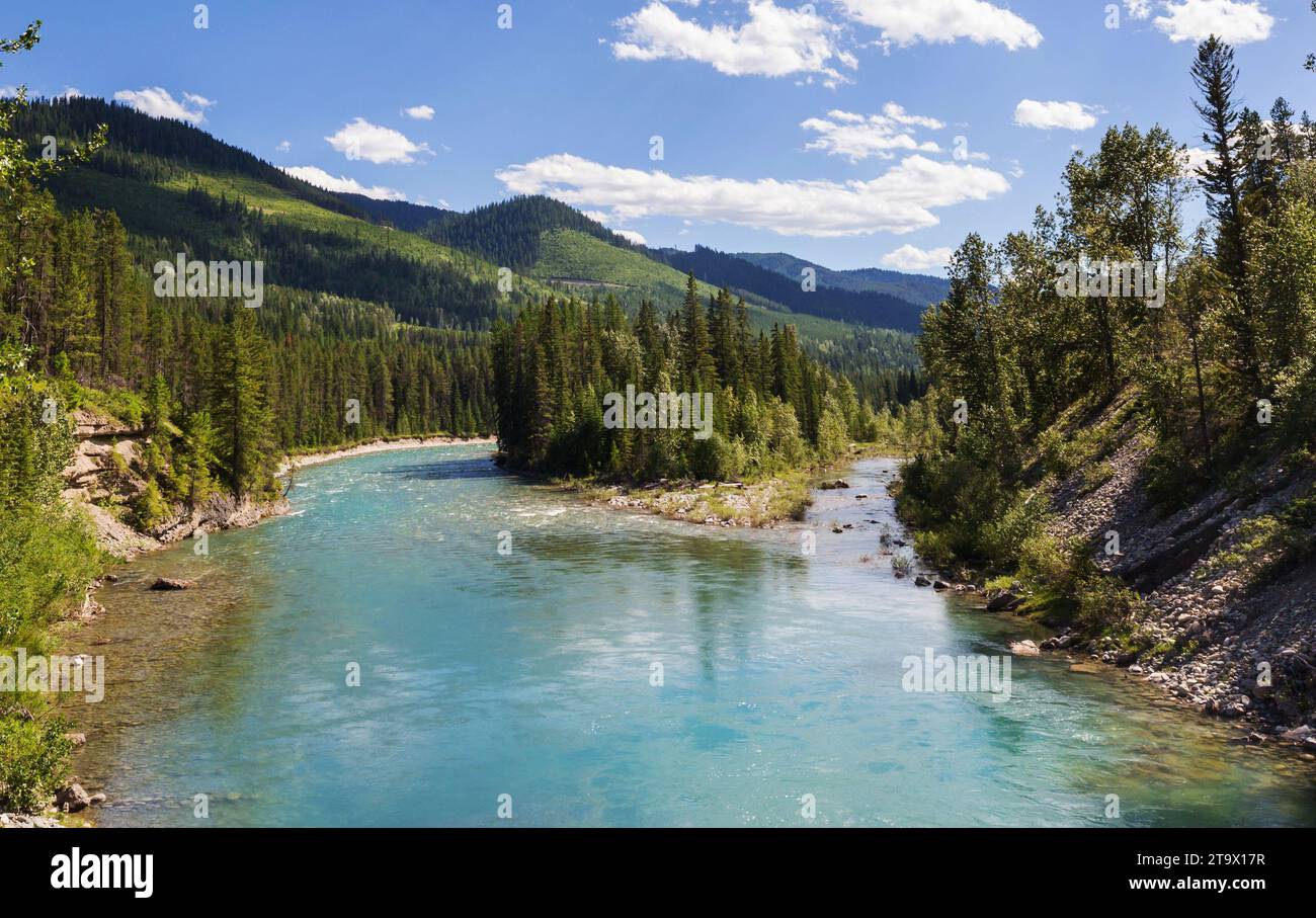 Beautiful mountains river in summer season, Canada Stock Photo - Alamy