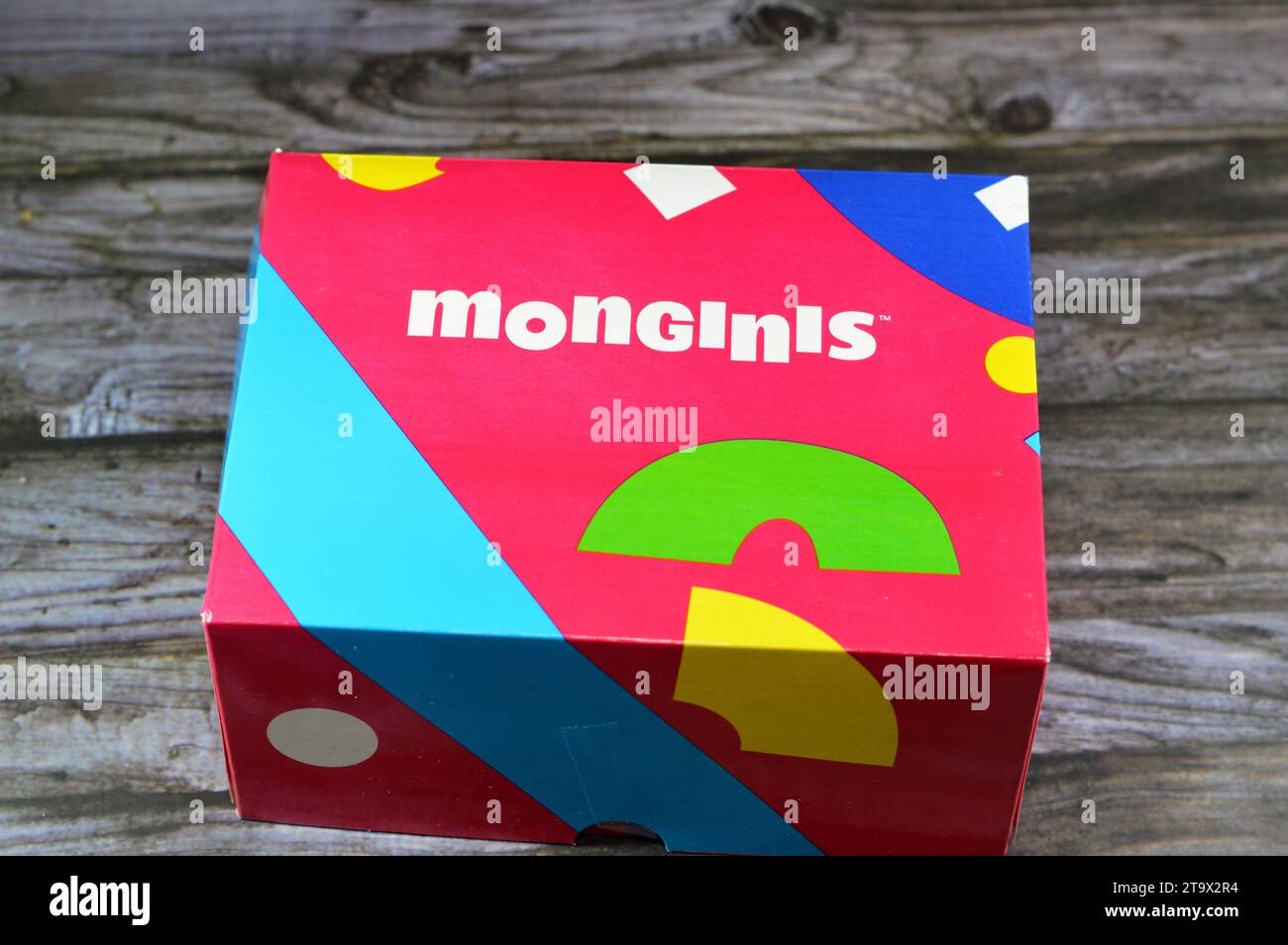 Cairo, Egypt, October 30 2023: Monginis box, Monginis is an Indian ...