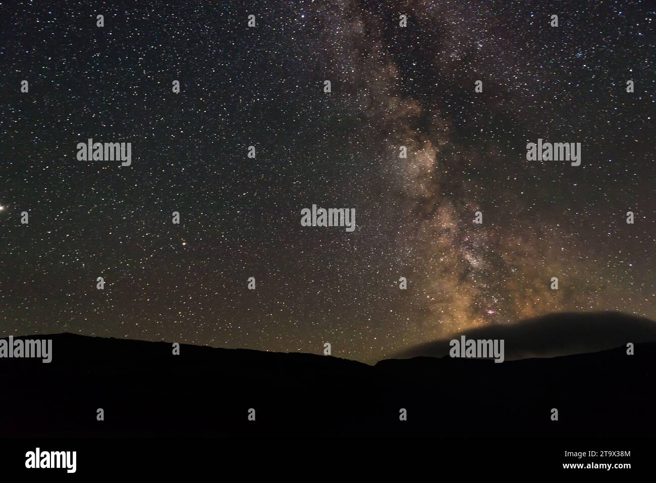 Spectacular night sky over Carpathian mountains, Ukraine Stock Photo ...