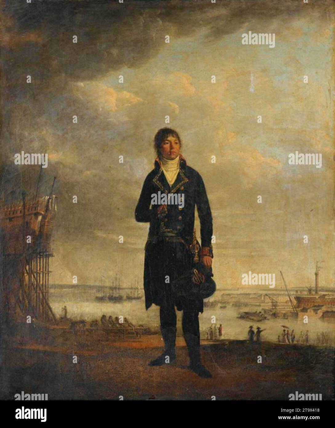 Portrait of Louis Crucy in a Shipyard 1805 by Jean-Francois Sablet ...