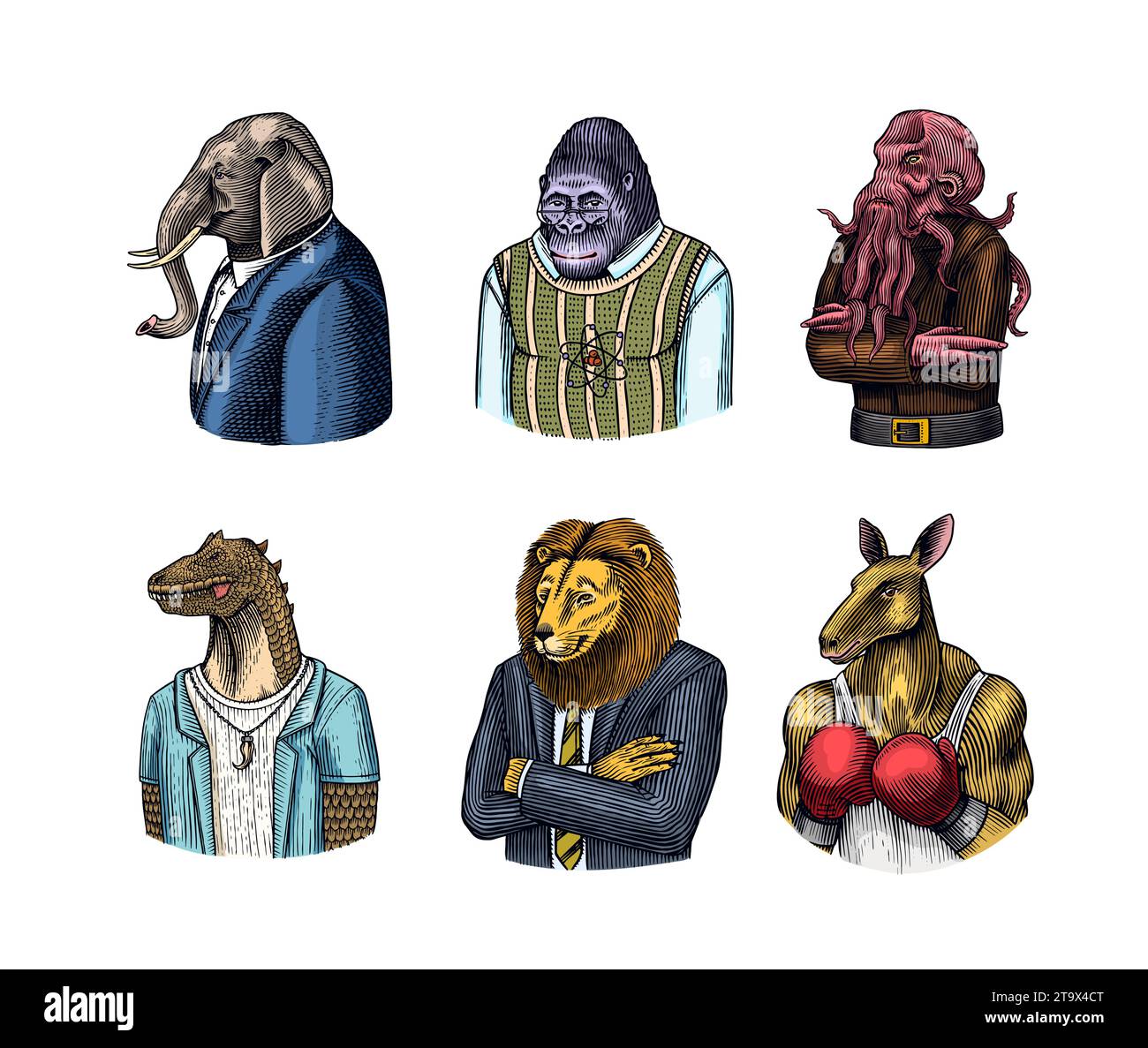 Grizzly Bear, Octopus, t-rex dinosaur, Elephant, Indian cobra snake ...