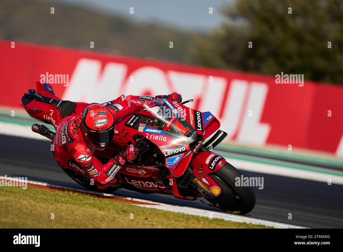Francesco Bagnaia of Italy and Ducati Lenovo Team rides during the Race ...