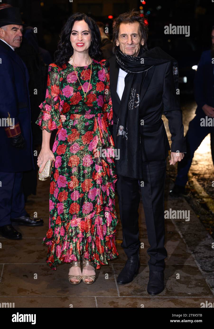 London, UK. November 27th, 2023. Ronnie Wood and Sally Humphreys Wood ...