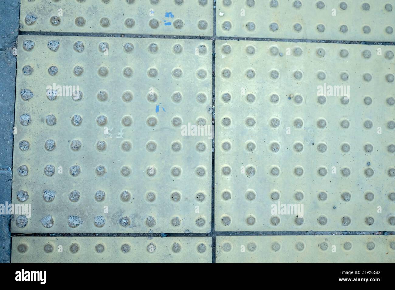 Tactile Paving on Modern Tiles Pathway for Blind Handicap, Safety ...